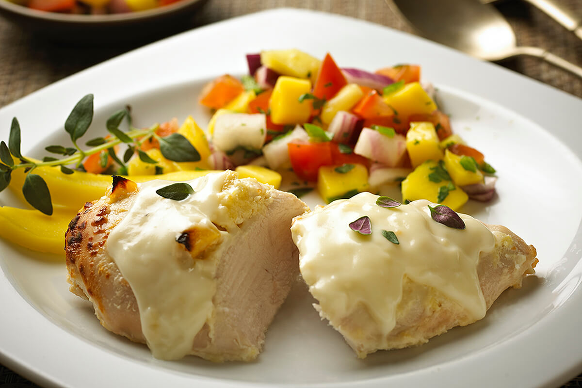 Gingered Chicken with Mango Sauce - Onken Onken