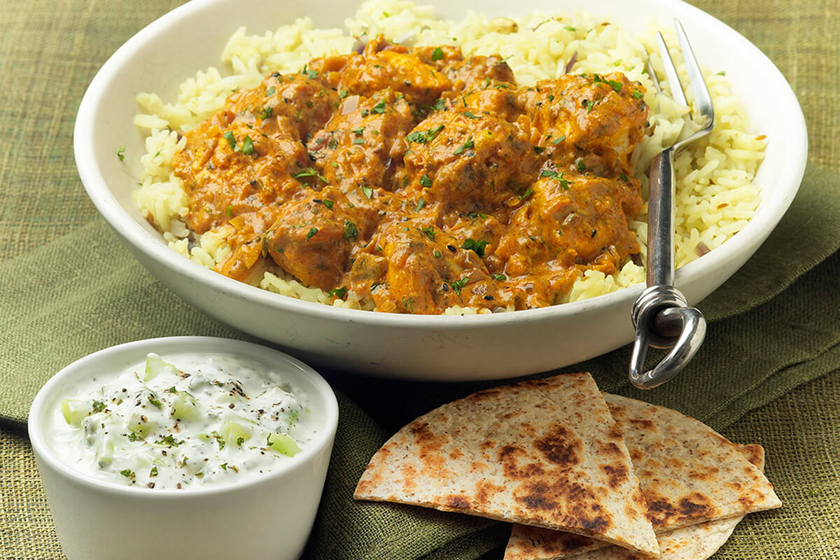 Chicken Tikka Masala and Raita Dip - Onken Onken
