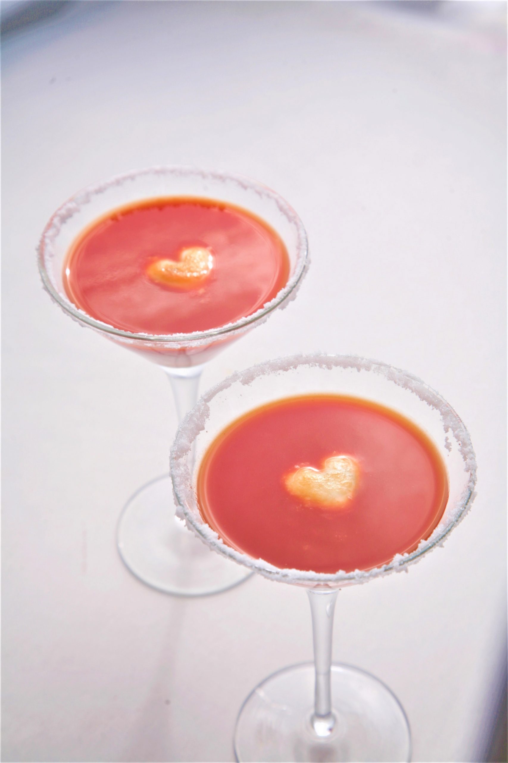 Tomato Shots with Herb Yogurt Cubes - Onken Onken