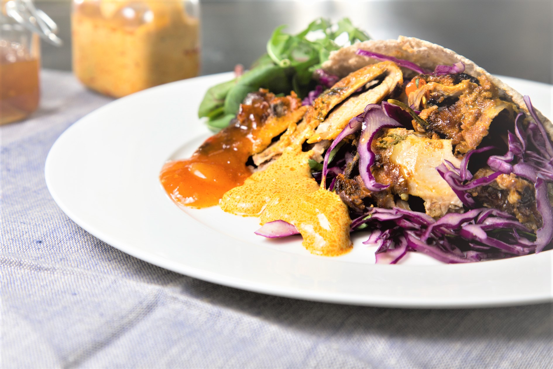 Roasted Tikka Lamb Pitta Breads - Onken Onken